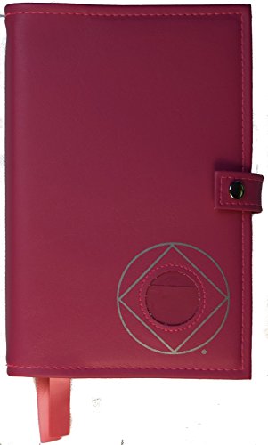 Double Narcotics Anonymous NA Basic Text & It Works, How & Why Book Cover Medallion Holder Pink