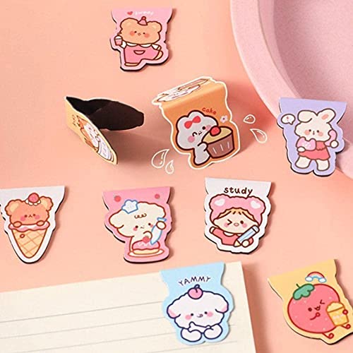 Ruifaya Cartoon Bookmark Book Page Folder Student Cute Half-fold Bookmark Bookmark Stationery Cute Magnet Pet Magnetic Custom