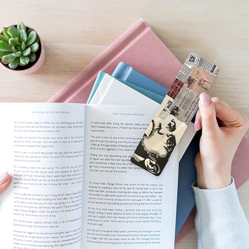 Bookmarks Ruler Metal Malcolm Bookography X Measure Collage Tassels Bookworm for Reading Bookmark Christmas Ornament Bibliophile Book Gift Markers