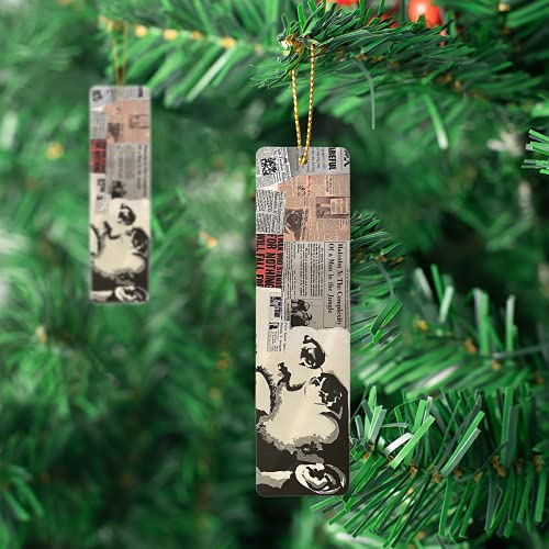 Bookmarks Ruler Metal Malcolm Bookography X Measure Collage Tassels Bookworm for Reading Bookmark Christmas Ornament Bibliophile Book Gift Markers