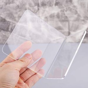 2Pcs Clear Acrylic Bookends L-Shaped Desk Organizer Desktop Book Holder School Stationery Office Accessories