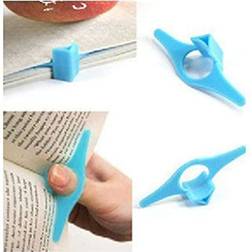 UKD pulabo Multifunction Reusable Plastic Thumb Book Page Holder Bookmark Book Marker Comfortable Reading Toys Blue, Color Like Bule and So On - 1Pc and Beautiful