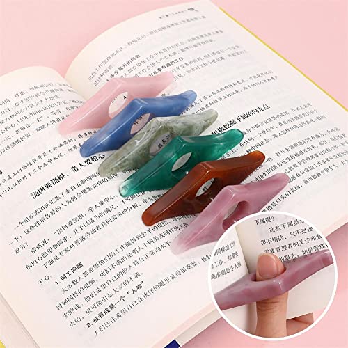 pulunto Book Page Holder for Reading, Resin Thumb Book Support Book Opener Bookmarks Book Reading Accessories, Gifts for Bookworm Teachers Book Lovers