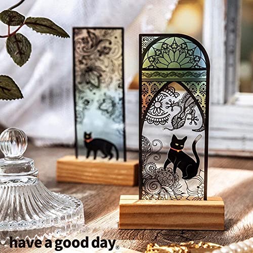 A Good Day PET Bookmark Cat Literature and Art Account Page Daily Page School Reading Book Stationer Y1X9 6 Folder Creative Mark