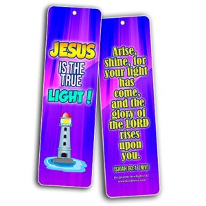 Shine for Jesus Bookmarks (60-Pack) - Perfect Gift Away for Sunday Schools