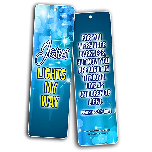 Shine for Jesus Bookmarks (60-Pack) - Perfect Gift Away for Sunday Schools