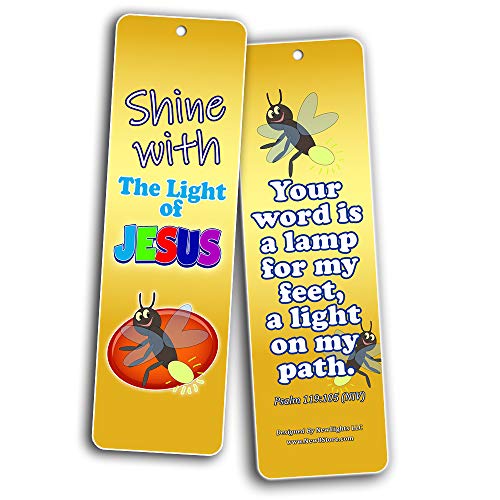 Shine for Jesus Bookmarks (60-Pack) - Perfect Gift Away for Sunday Schools