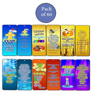 Shine for Jesus Bookmarks (60-Pack) - Perfect Gift Away for Sunday Schools