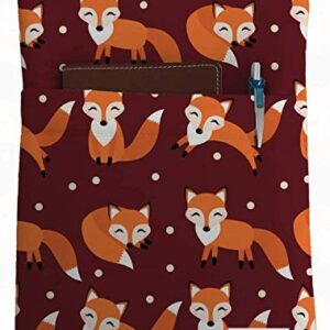 Cute Foxes Book Sleeve - Book Cover for Hardcover and Paperback - Book Lover Gift - Notebooks and Pens Not Included