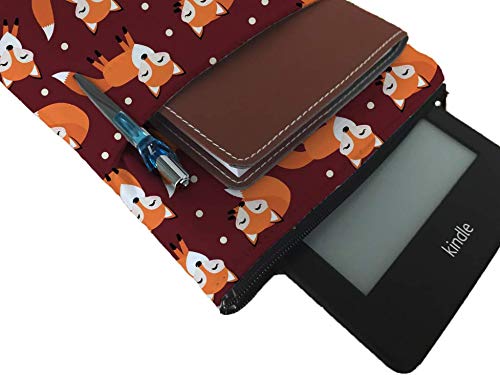 Cute Foxes Book Sleeve - Book Cover for Hardcover and Paperback - Book Lover Gift - Notebooks and Pens Not Included