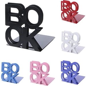 Book Stopper Bookends Alphabet Shaped Metal Bookends Iron Support Holder Desk Stands for Books Book Stand Book Stand Book Ends Gift ( Color : Blue )