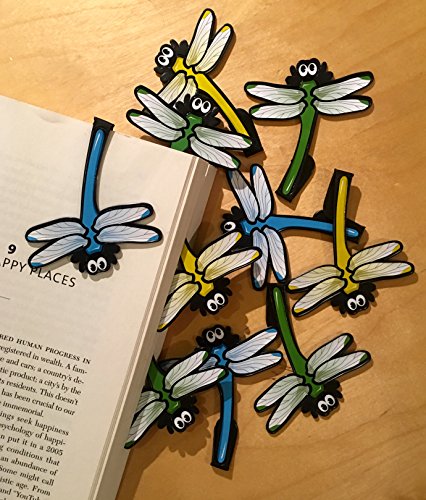 Dragonfly Bulk Bookmarks (Set of 10) Bulk Bookmarks for Kids Girls Boys Teens. Perfect for Gifts, Student Incentives, Birthday Party Favors, Reading Incentives, Awards and Promotions!