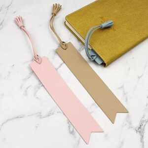 Leather Bookmarks for Book Lovers Women and Men (Blue)