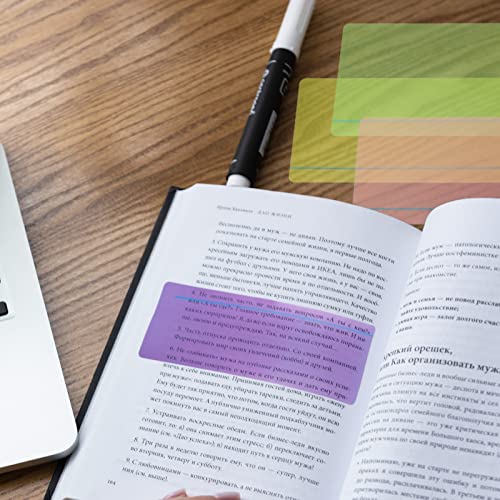 8 PCS Guided Reading Highlight Strips Colored Overlays Bookmark, Reading Guide Strips Dyslexia, Highlighter Line Bookmark for Students Teachers Teaching Supplies (Horizontal Line)