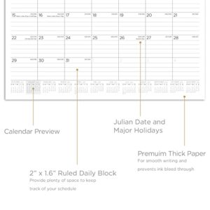 Calendar 2023: Monthly Wall Calendar with Julian Date, Major Holiday, Thick Paper, Twin-wire Binding, Great for Planning & Organizing, 12 Months hanging calendar from January 2023 to December 2023, Size 14.5” x 11.5”