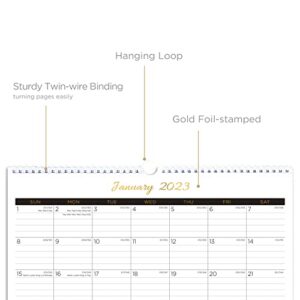 Calendar 2023: Monthly Wall Calendar with Julian Date, Major Holiday, Thick Paper, Twin-wire Binding, Great for Planning & Organizing, 12 Months hanging calendar from January 2023 to December 2023, Size 14.5” x 11.5”