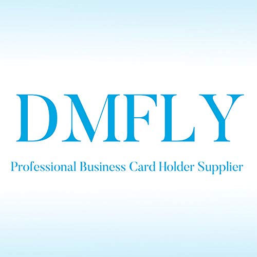 DMFLY Business Card Holder Case - PU Leather Business Card Case Name Card Holder Slim Metal Pocket Card Holder with Magnetic Shut, Black