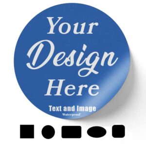 custom waterproof vinyl stickers with your image photo text or logo | personalized dishwasher safe label for business logo