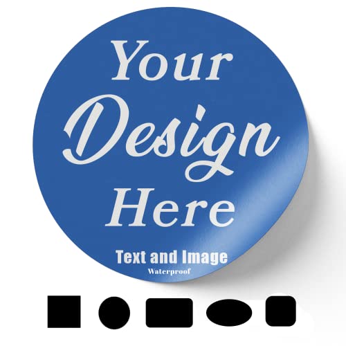 Custom Waterproof Vinyl Stickers with Your Image Photo Text or Logo | Personalized Dishwasher Safe Label for Business Logo