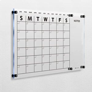 Acrylic Dry Erase Calendar for Wall 23”x16“ Clear Acrylic Wall Calendar White Board Calendar Home Office Calendar