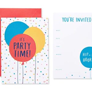 American Greetings Party Invitations and Envelopes Perfect for any Birthday or Special Occasion, Multi Color Balloons (25-Count)