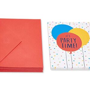 American Greetings Party Invitations and Envelopes Perfect for any Birthday or Special Occasion, Multi Color Balloons (25-Count)