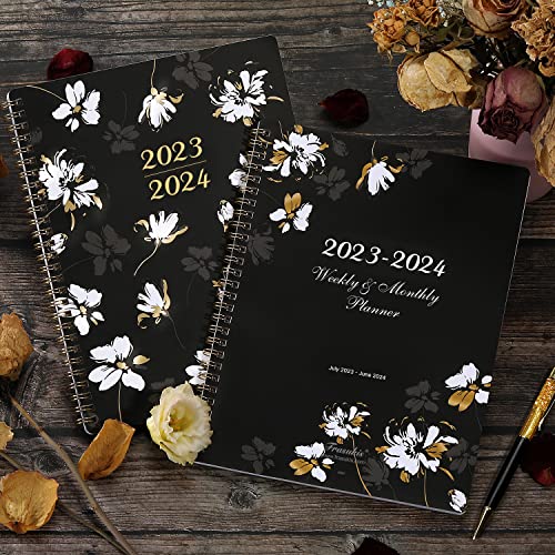 2023-2024 Planner - Weekly Monthly Planner from July 2023 - June 2024, 8" x 10" Calendar Planner with To Do List, Floral Cover with Twin-Wire Binding