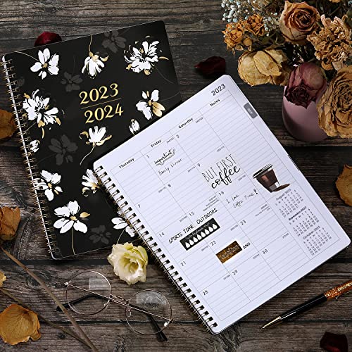 2023-2024 Planner - Weekly Monthly Planner from July 2023 - June 2024, 8" x 10" Calendar Planner with To Do List, Floral Cover with Twin-Wire Binding