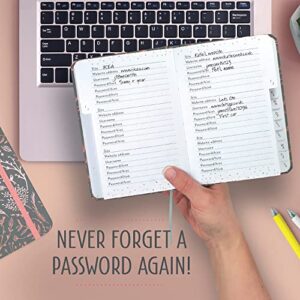 Boxclever Press Password Book with Alphabetical Tabs. Never Forget a Password Again! Easy to Use Password Keeper for All Your Internet Details. Untitled Password Notebook - 6 x 4.5''