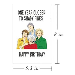 Golden Girls Birthday Card, Best Friend Bday Card, Funny Birthday Card for Mom Grandma, Getting Older Birthday Card for Her