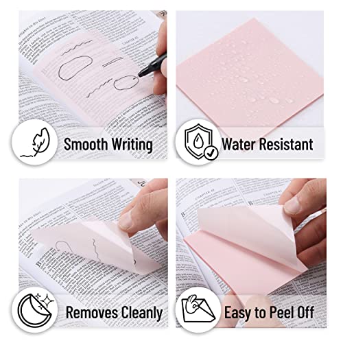 Mr. Pen- Pastel Transparent Sticky Notes, 200 pcs, Bible Sticky Notes, Translucent Sticky Notes, Planner Tabs, Sticky Notes Tabs, Sticky Notes for Books, Book Sticky Notes, Sticky Notes Transparent