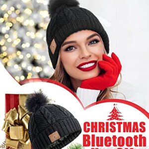 ChenFec Bluetooth Hat, Wireless Bluetooth Beanie Hat 5.0 Women Men Winter Knitted Hat Trendy Cap