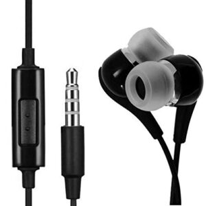 PHONIL Wired Earphones Headphones Handsfree Mic 3.5mm for Nord N200 5G Phone, Headset Earbuds Earpieces Microphone Compatible with OnePlus Nord N200 5G Model Black PH-PH20562U4U-18