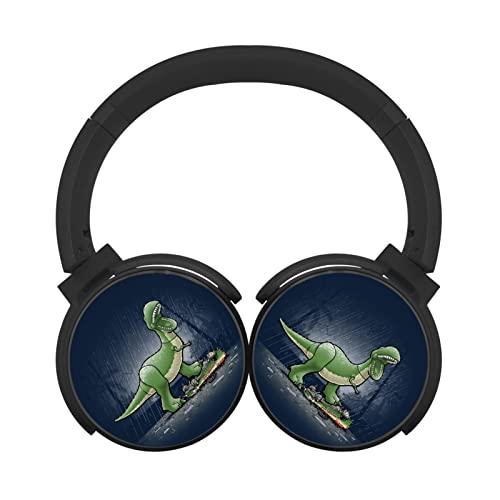 Dinosaurs Cars Boys Girls Wireless Retractable Bluetooth Headphones Headsets Noise Cancelling Over Ear for Kids Adults