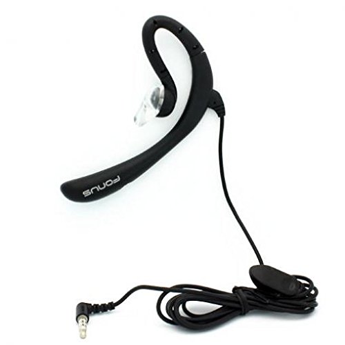 Wired Mono Headset Earphone w Mic Compatible with Motorola Moto Z4, Headphone 3.5mm Single Earbud Hands-Free Microphone Over-The-Ear for Moto Z4 Phone Model