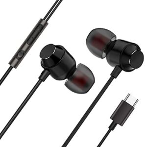 luyanhapy9 wired headphones earbuds,in-ear noise cancelling type-c interface magnetic inhalation ear-type with mic black one size