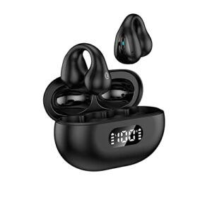 yannianjz wireless earbuds bluetooth headphones ear clip waterproof mini sports running earring headphones open ear headphones ear buds wireless bluetooth earbuds