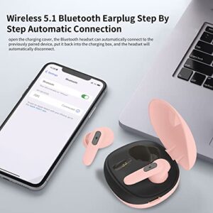 Villepni Bluetooth Wireless Earbuds, Wireless 5.1 Bluetooth Headset, Led Power Display Earphones, IP7 Waterproof Earbud Noise Reduction Microphone, Suitable for Leisure Entertainment/Work