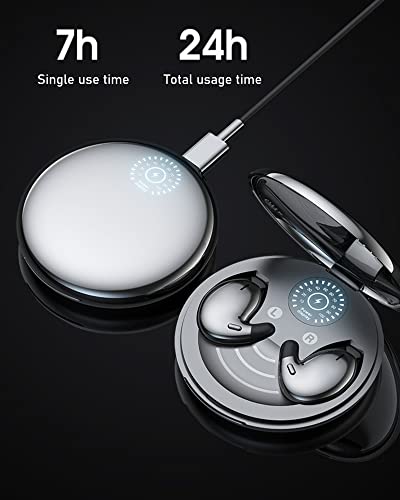 Mosonnytee Sleep Headphones Bluetooth Sleeping Headphones Wireless Sleep Earbuds for Sleep Flat Sleeping Headphones for Side Sleepers Wearing Soft Headphones for Sleeping 7-Hours (White)