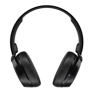 Skullcandy Riff Wireless On-Ear Headphones with Microphone, Bluetooth Wireless, Rapid Charge 12-Hour Battery Life, Foldable, Plush Ear Cushions with Durable Headband, Black (Renewed)