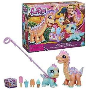 furreal snackin’ sally’s ice cream party electronic pet with 40+ sounds and reactions, plus walkalots dinosaur; 5 accessories; ages 4 and up (amazon exclusive)