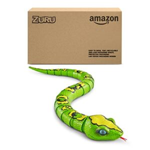 robo alive king python by zuru (frustration free packaging) battery-powered robotic snake , interactive kids toys, giant prank snake toy for boys, 31 inches