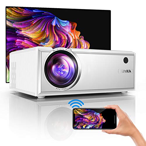 YABER Y61 WiFi Mini Projector 5500L Full HD 1080P and 200" Supported, Portable Wireless Mirroring Projector for iOS/Android/TV Stick/PS4/PC Home & Outdoor