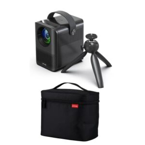 etoe d2 pro projector with mini tripod stand and carrying bag