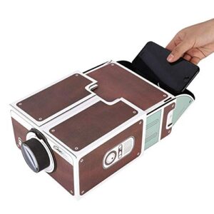 yoidesu home projector mini projector diy smartphone projector 2.0 & entertainment device, portable smart projector phone projector home theater projector for iphone projector for android projector