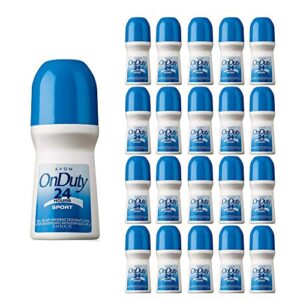 avon on duty 24 hours sport roll-on anti-perspirant deodorant 2.6 oz (20-pack)