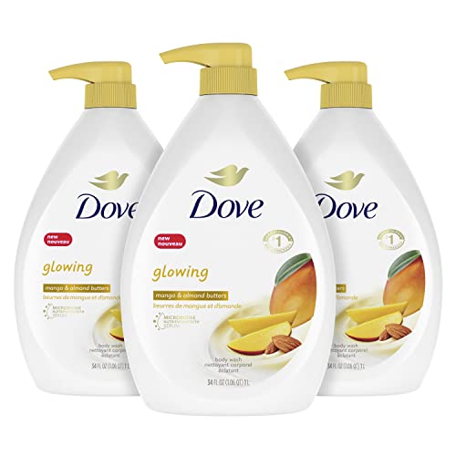 Dove Body Wash to Revitalize and Refresh Skin Mango Butter and Almond Butter Effectively Washes Away Bacteria While Nourishing Your Skin 34 oz 3 Count