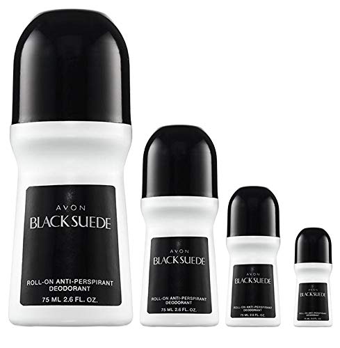 Avon Black Suede Roll-on Anti-perspirant Deodorant Bonus Size 2.6 oz (4-Pack)