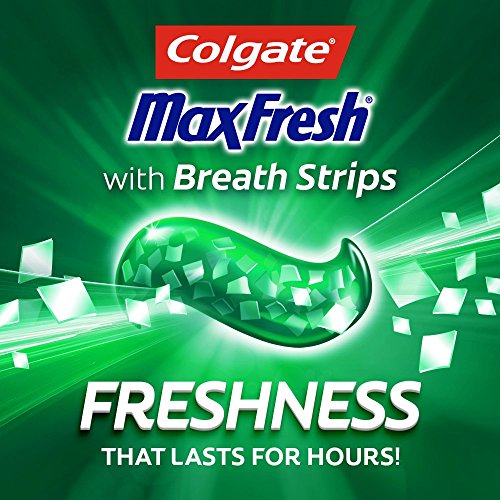 Colgate Max Fresh Whitening Toothpaste with Breath Strips, Clean Mint, 6 Ounce Tube, 4 Pack