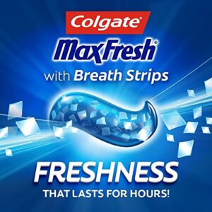 Colgate Max Fresh Toothpaste with Mini Breath Strips, Cool Mint - 7.6 Ounce (3 Pack)